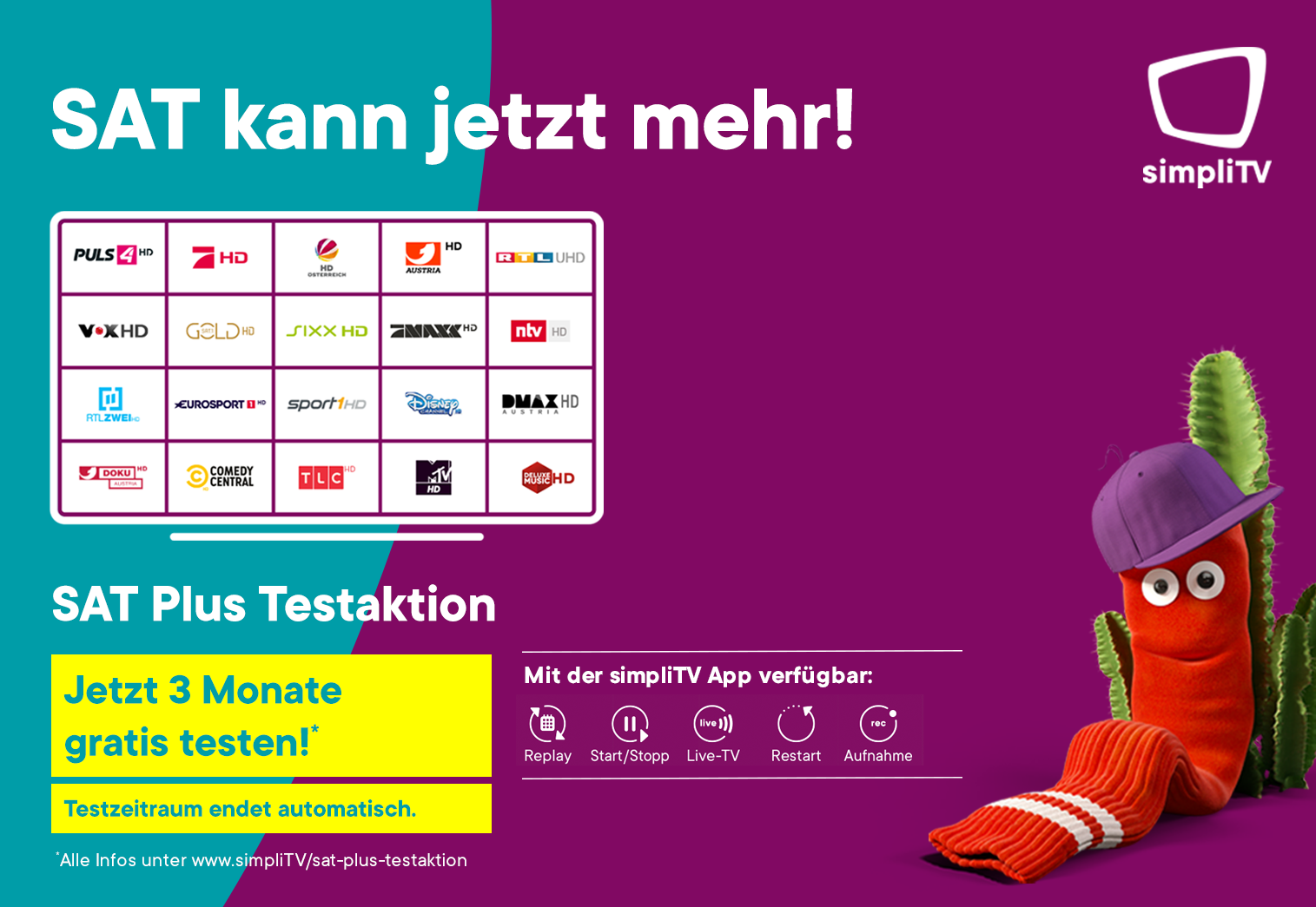 3 Monate gratis simpliTV Sat Plus testen – https://mehrtv.at